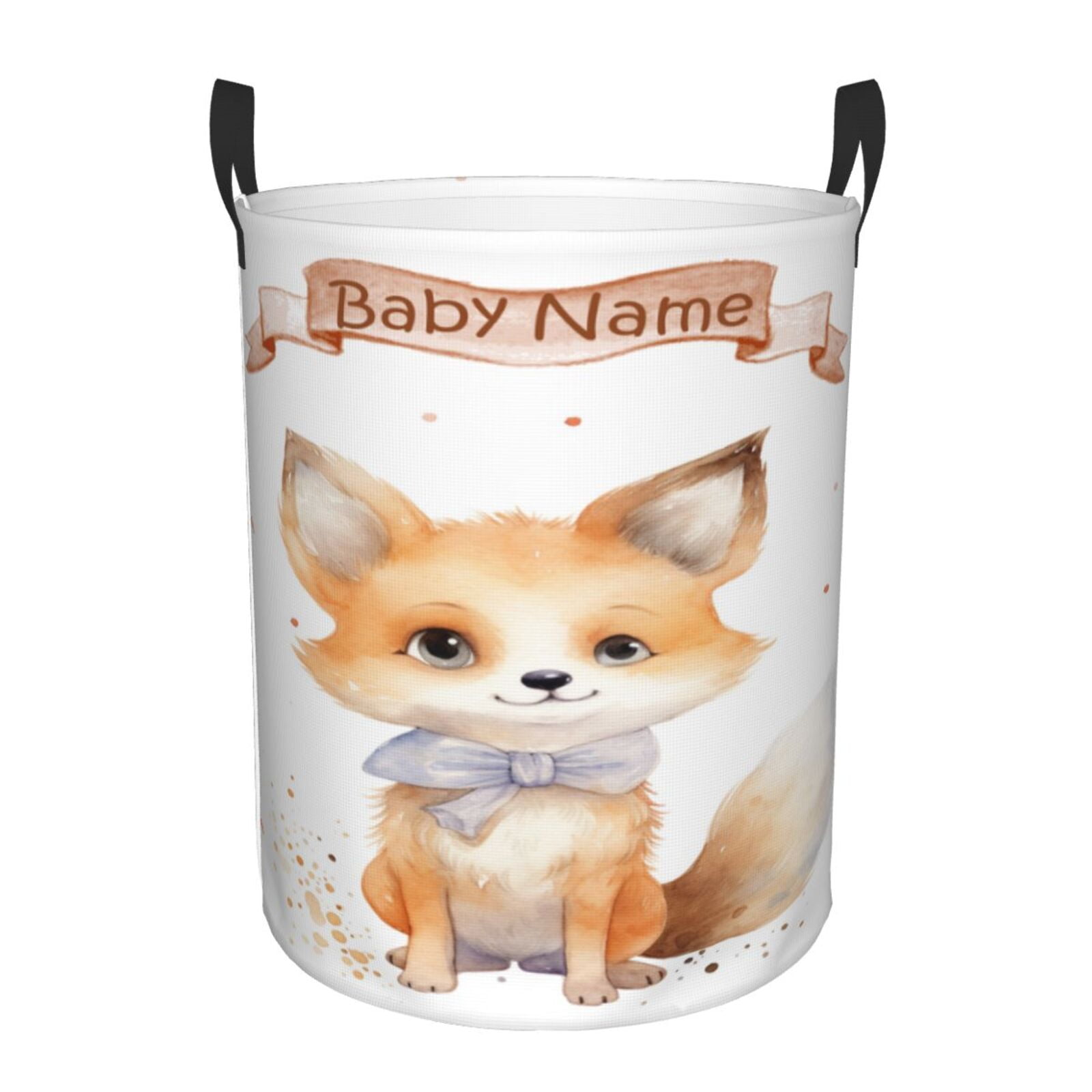 Personalized Fox Baby Laundry Hamper Kids Name Laundry Baby Baskets ...