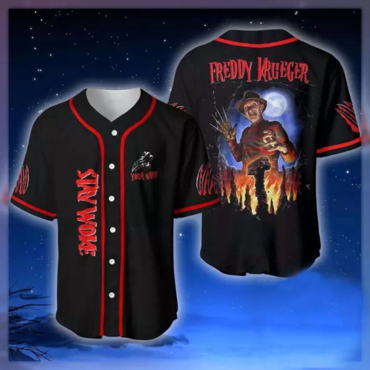 Personalized Freddy Krueger Stay Woke Nightmare 3D BASEBALL JERSEY ...