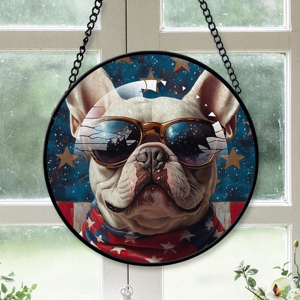 Personalized Frenchie Suncatcher Stained Glass, Frenchie Gifts for ...