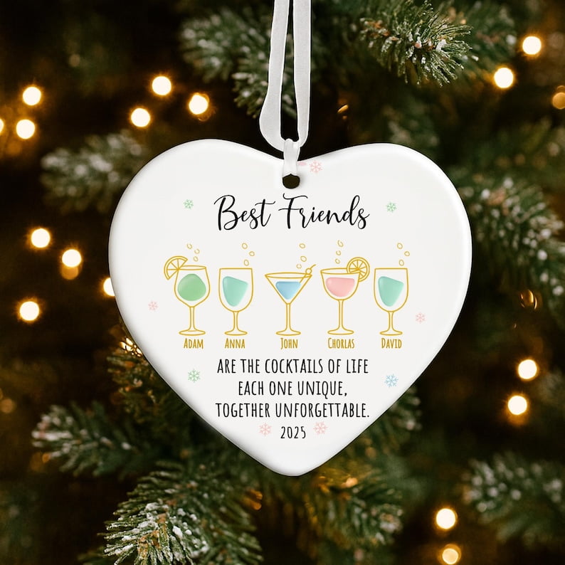Personalized Friendship Ornament – Besties Christmas Keepsake, Custom ...