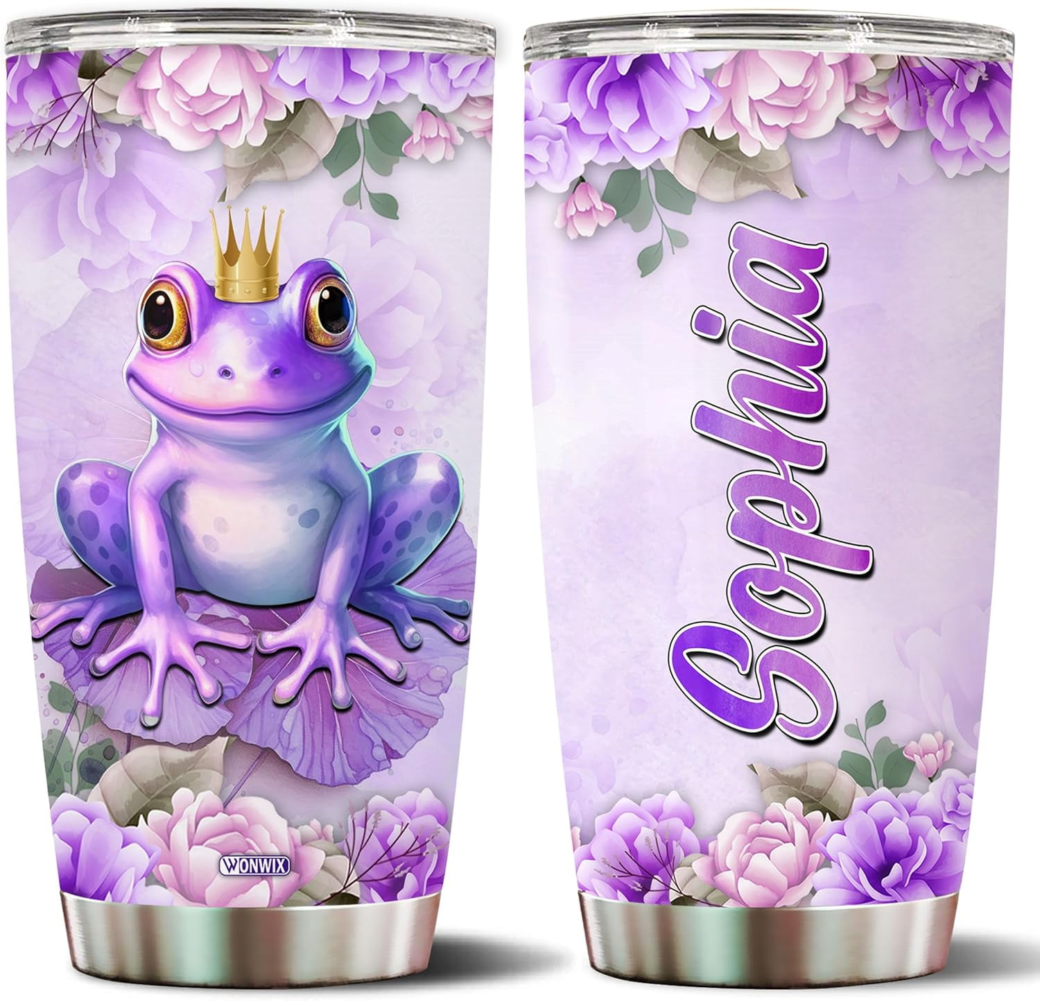 Personalized Frog Tumbler Frogs Gifts Customized Name Mug Water Bottle ...