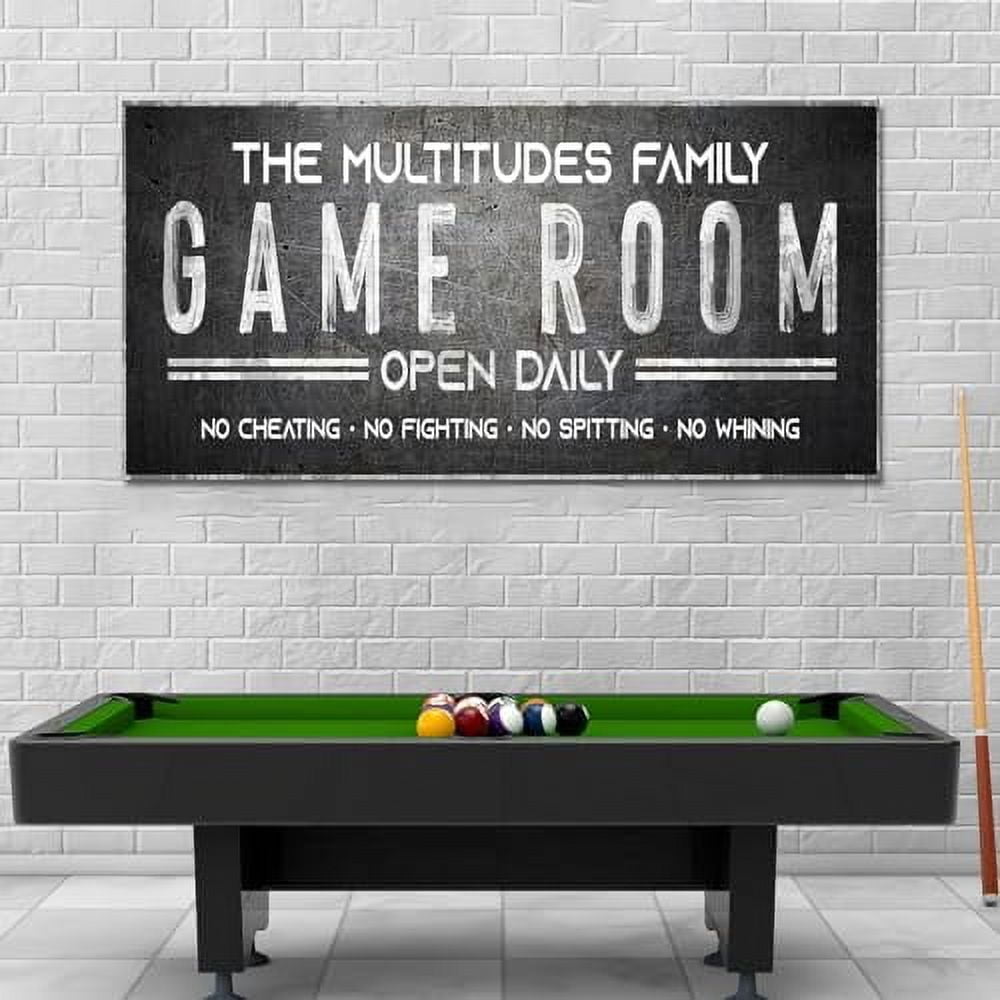 Personalized Game Room Signs Canvas - Walmart.com
