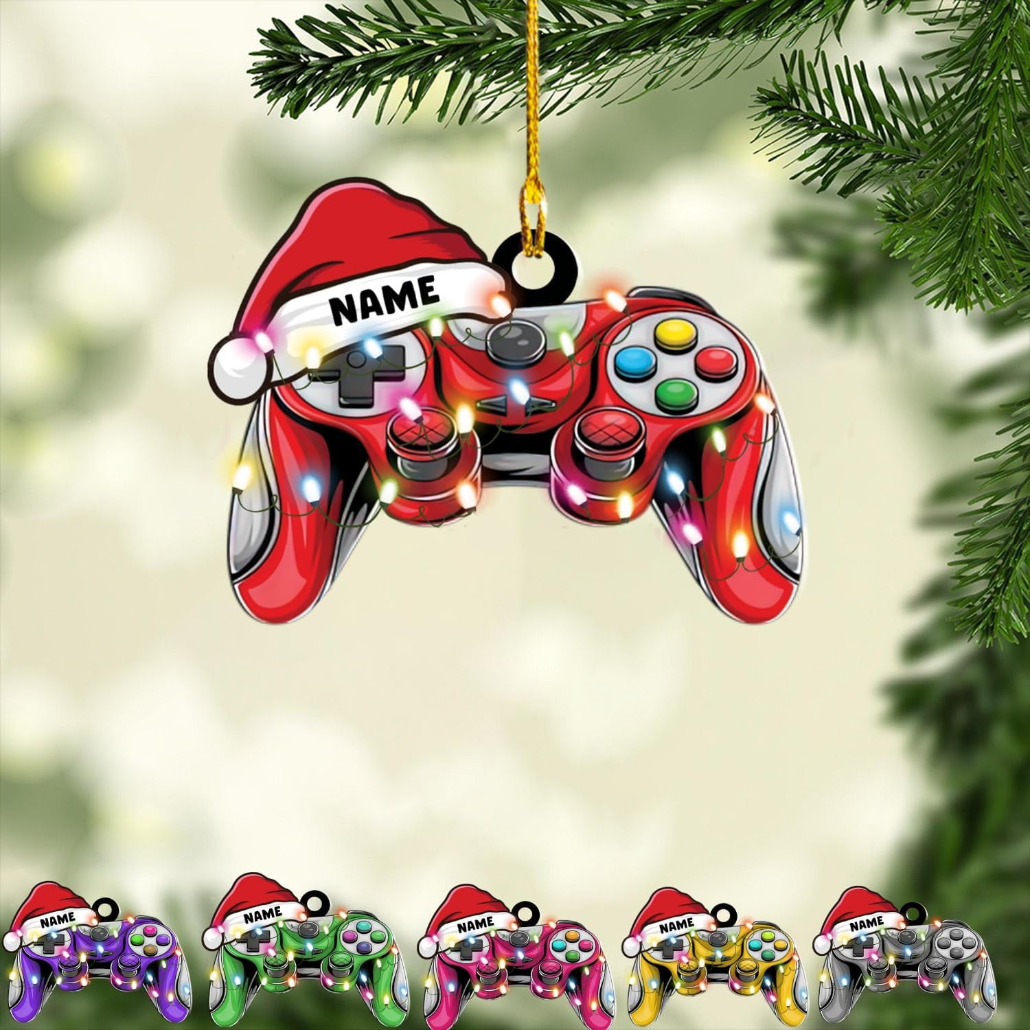 Personalized Gamer Christmas Ornament Game Controler Video Gaming ...