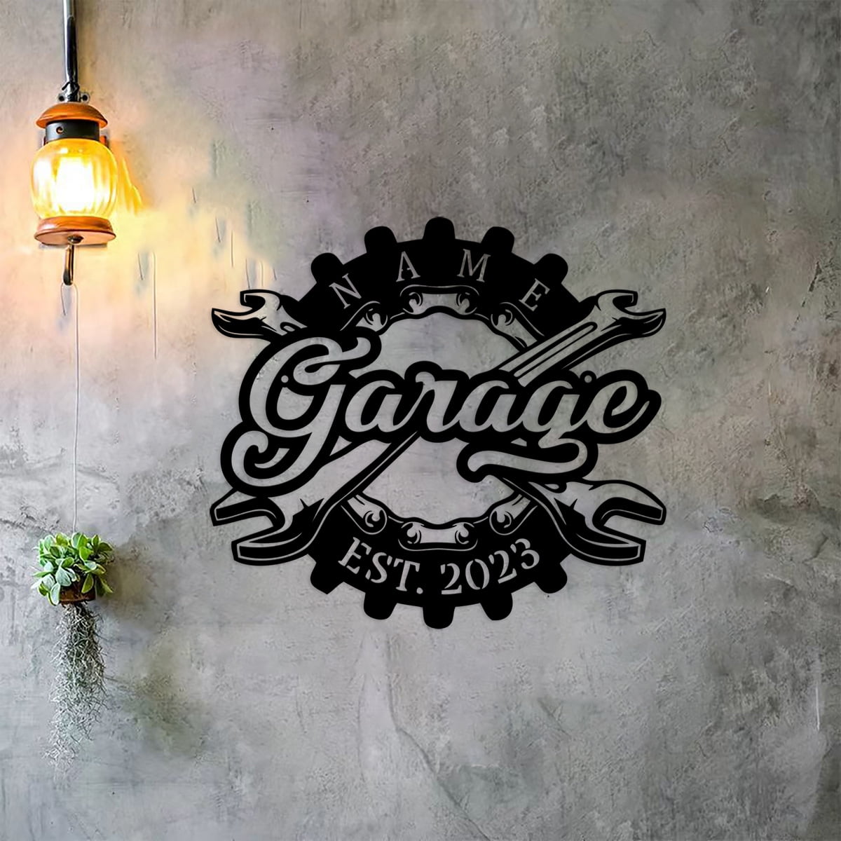 Personalized Garage Sign Metal Garage Wall Decor, Dad's Garage, Custom ...