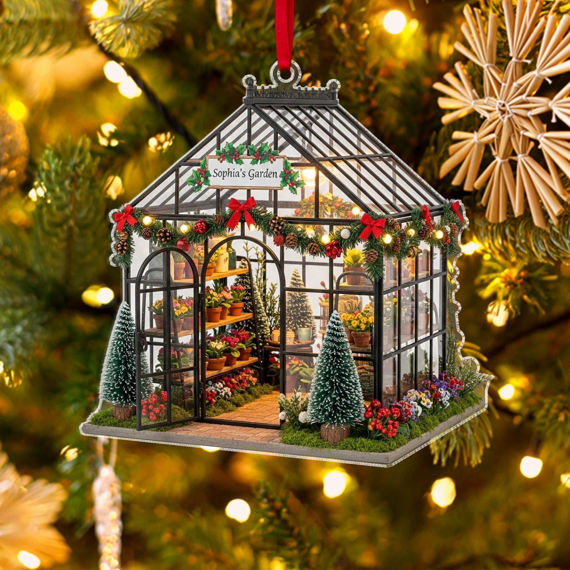 Personalized Garden 2D Flat Acrylic Ornament 2025 + Garden House ...