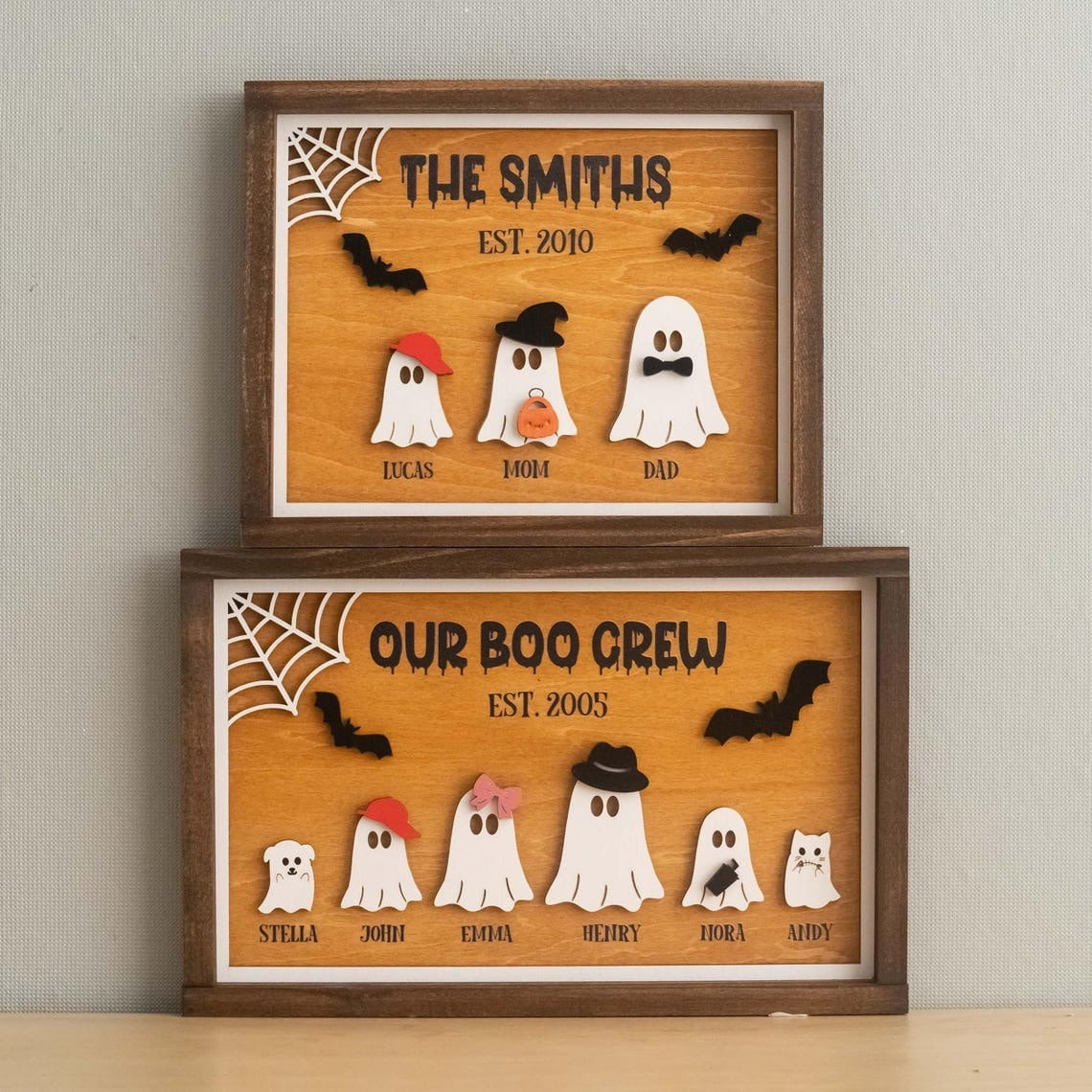 Personalized Ghost Family Sign, Custom Names & Ghost Shapes with ...