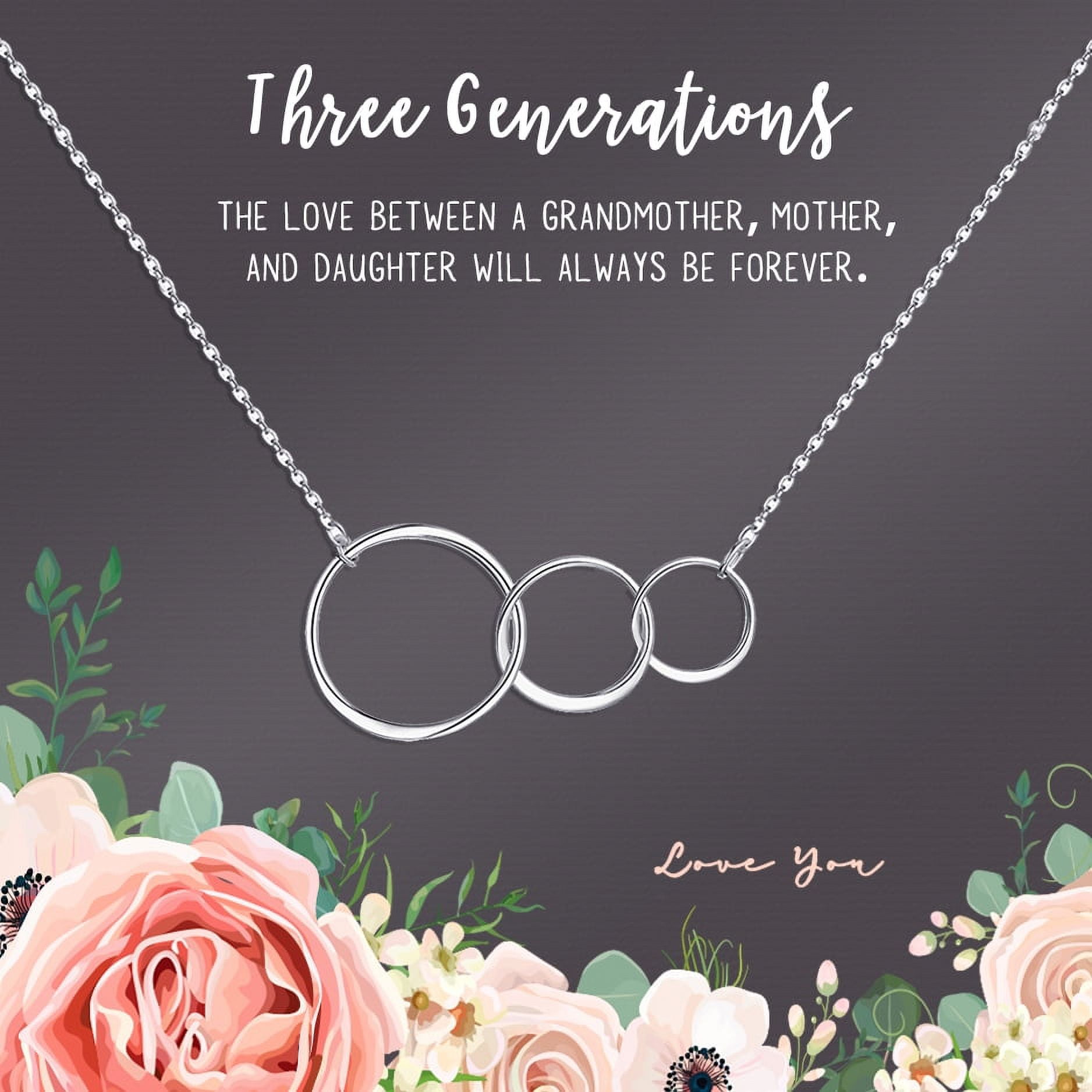 Personalized Gift for Grandma, Mom, Personalized Card and Necklace Gift ...