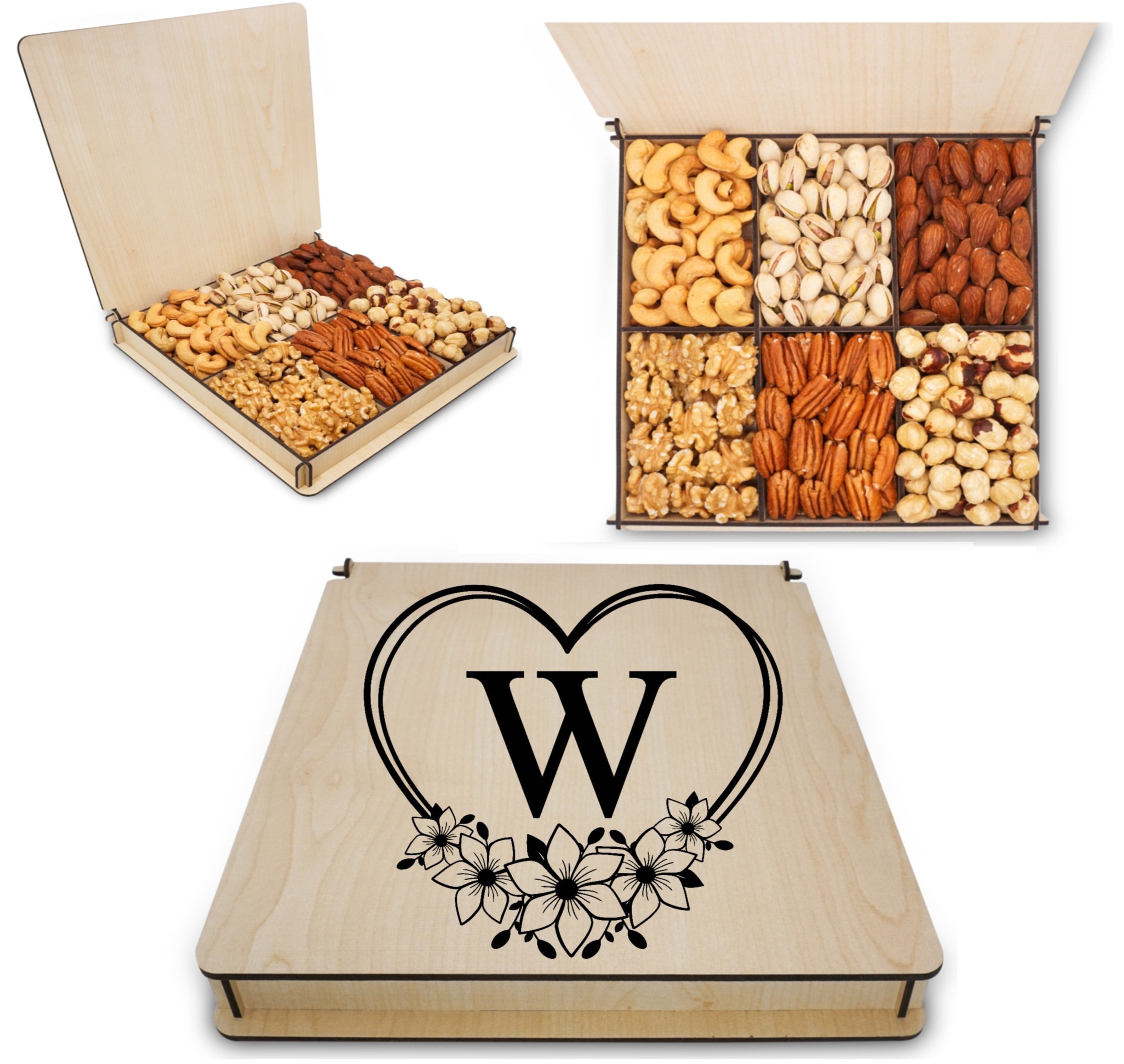 Personalized Gift, Initial Name, Christmas Nuts Mixed Nuts, Secret ...