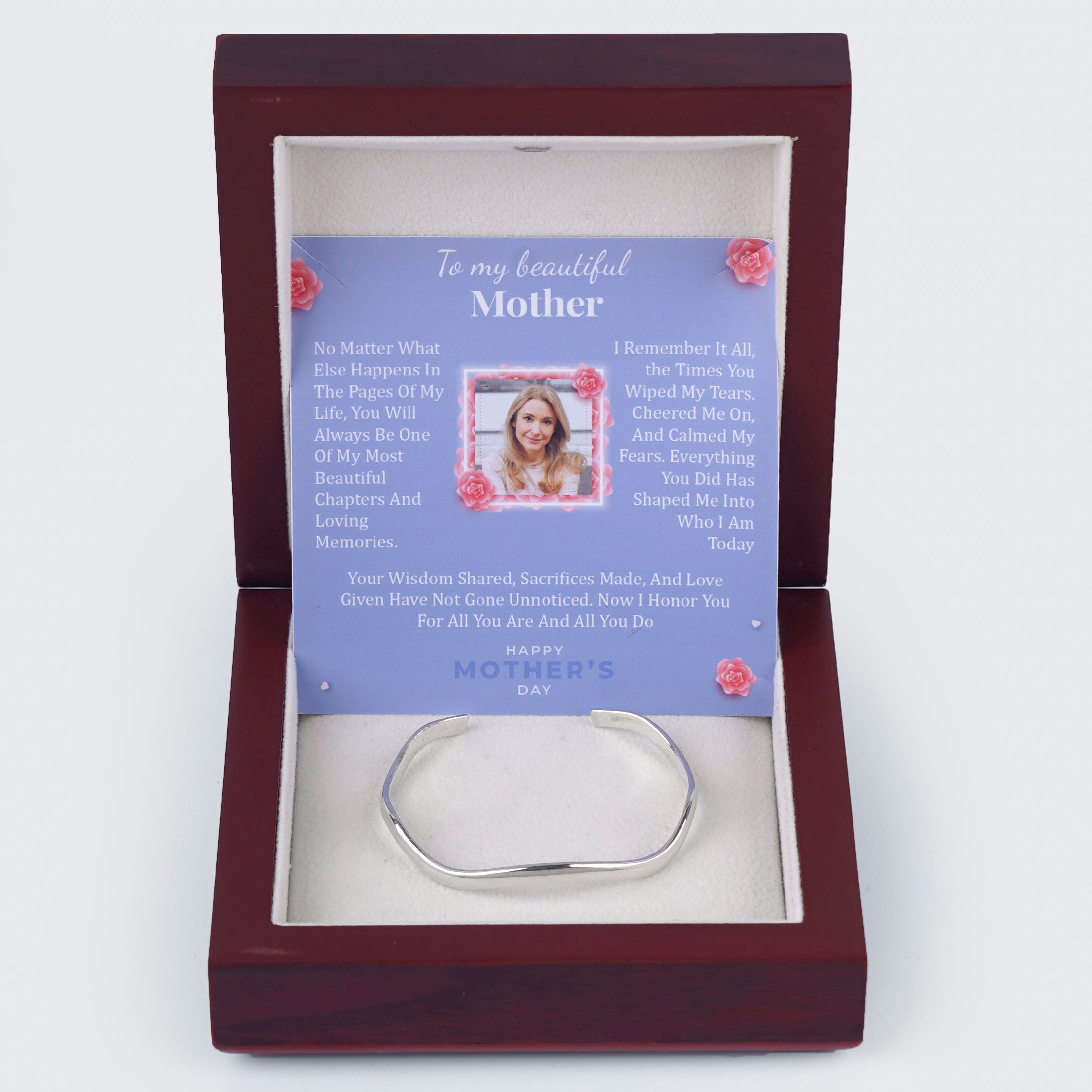 Personalized Gift For Mom - Wave Cuff - Happy Mother's Day, to My ...
