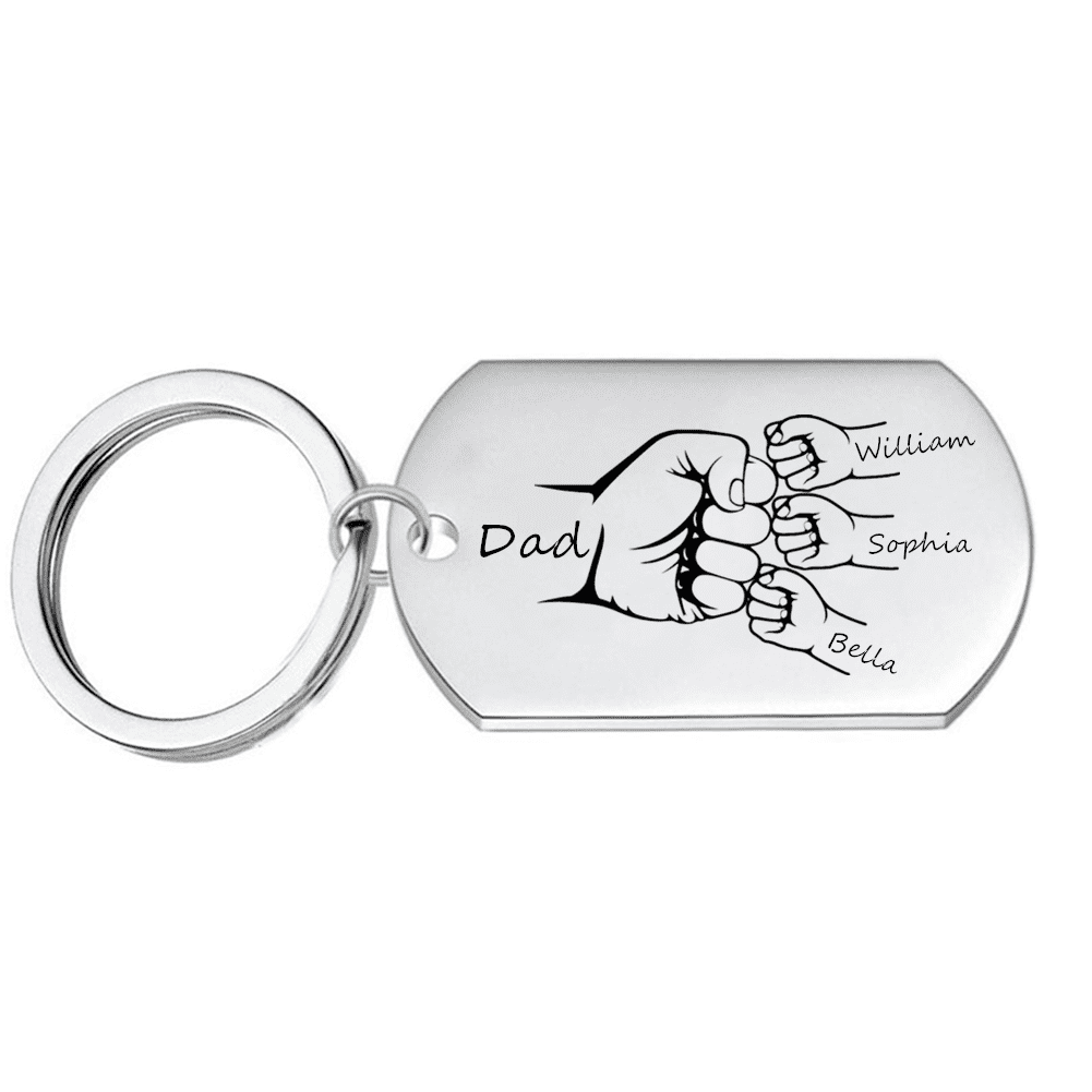 Personalized Gift for Father's Day Customized Keychain for Dad Papa ...