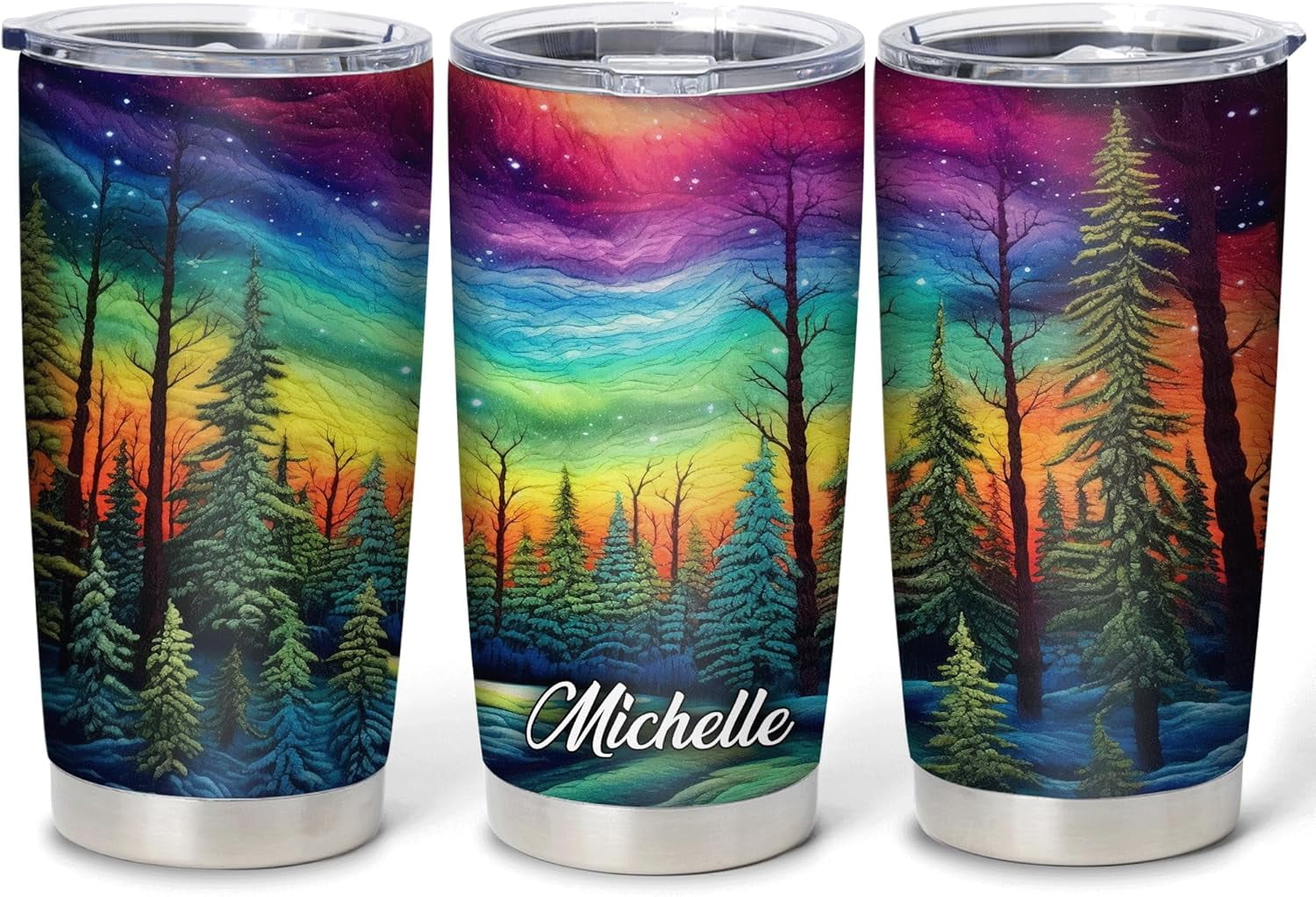 Personalized Gifts For Northern Lights Lover - Aurora Rainbow Skyline ...