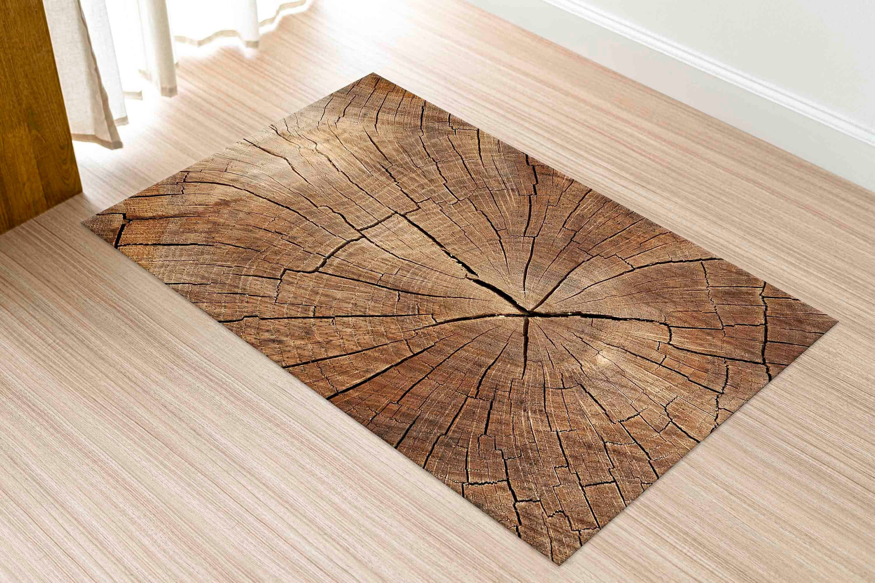 Personalized Gifts Rug, Brown Rugs, Wood Crack Rug, Door Mat Rugs ...