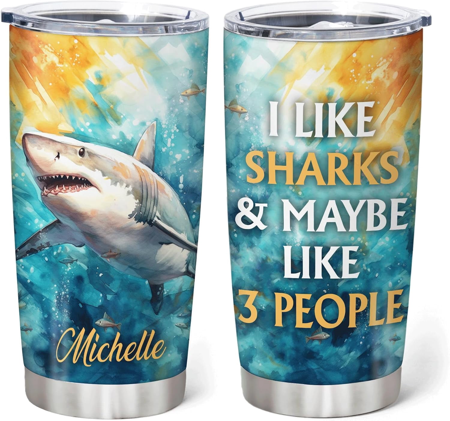 Personalized Gifts Shark Lover - I Like Sharks And Maybe Like 3 People ...