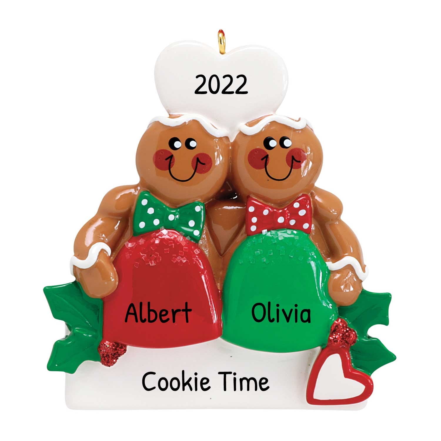 Personalized Gingerbread Couple Christmas Tree Ornament 2024 1 Count ...