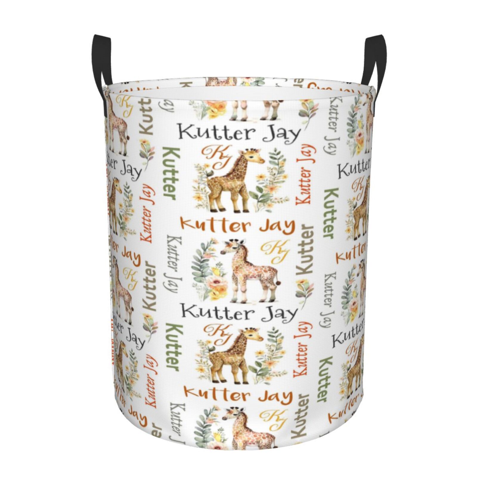 Personalized Giraffe Baby Laundry Hamper Kids Name Laundry Baby Baskets ...