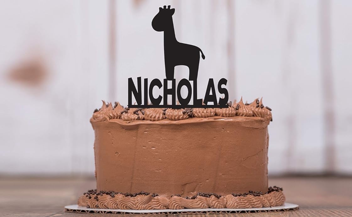 Personalized Giraffe Cake Topper, Baby Shower, Party Decor, Cake Topper ...