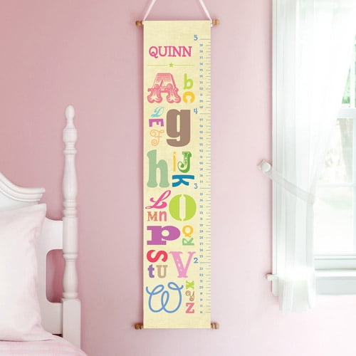Personalized Girl Alphabet Growth Chart - Walmart.com