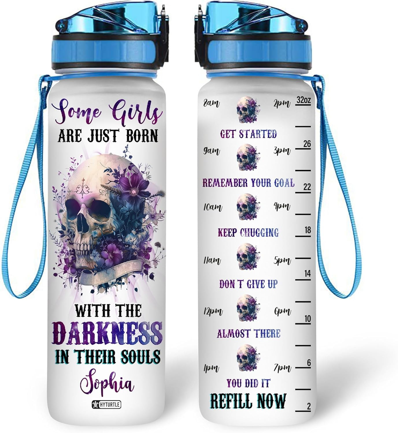 Personalized Some Girls Are Just Born With The Darkness Skull Butterfly ...