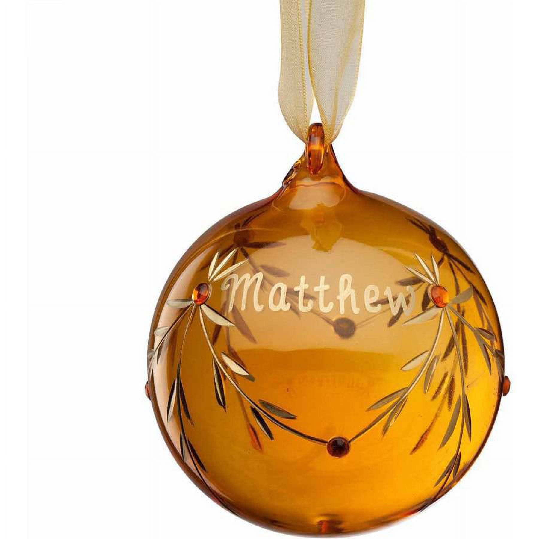 Personalized Glass Birthstone Christmas Ornament - November Birthstone ...