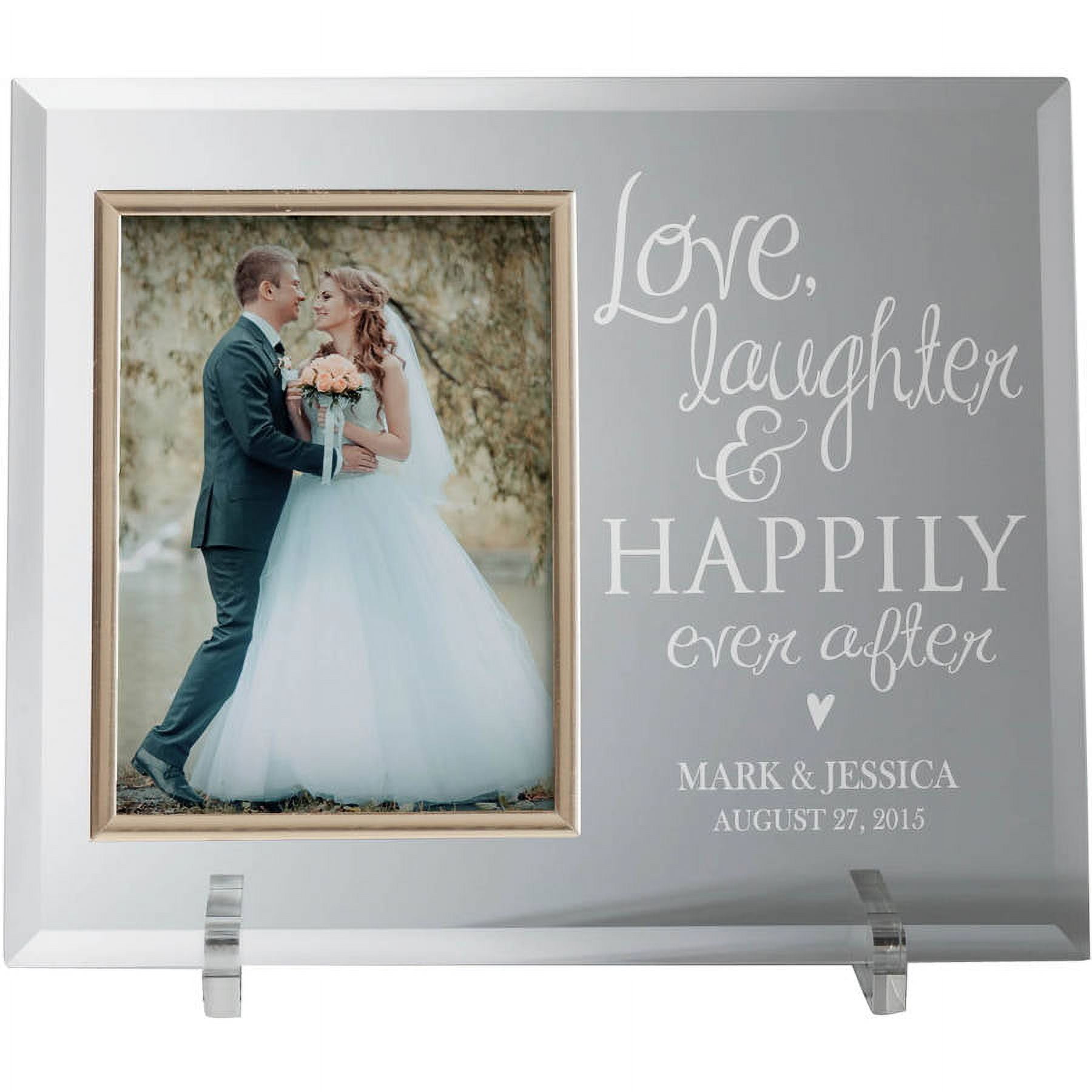 Personalized Planet Glass Photo Frame - Love, Laughter, Happily Ever ...