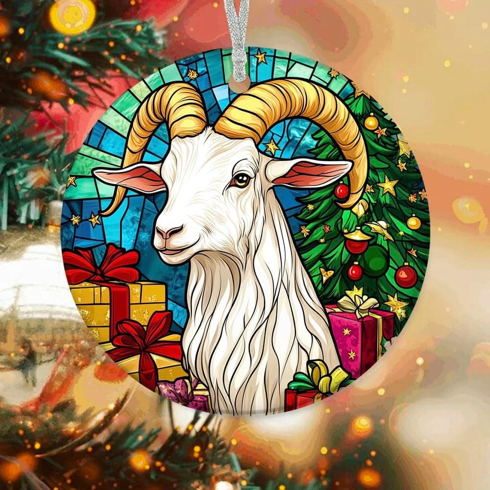 Personalized Goat Ornaments 2025, Goat Xmas Gifts Ideas, Goat ...
