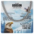 Personalized To My Godson Gifts Necklace From Godmother Uncle Eagle My ...