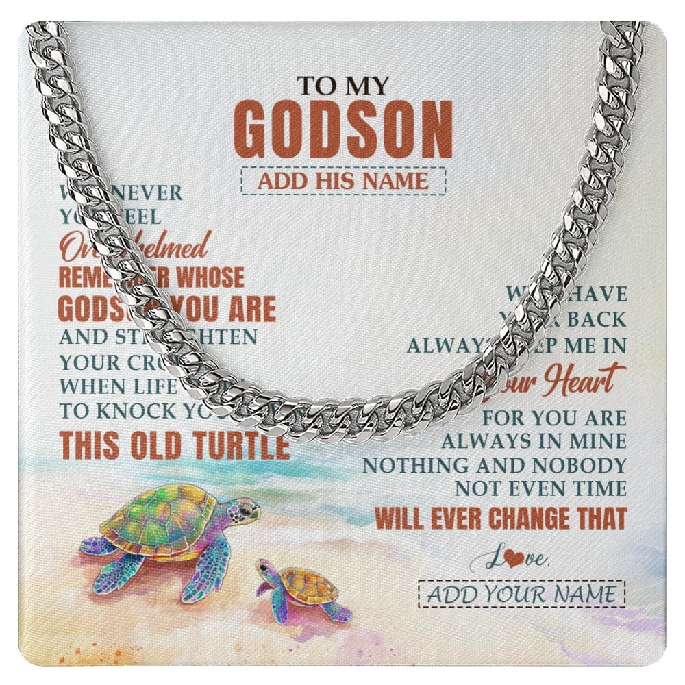 Personalized To My Godson Gifts Necklace From Godmother Uncle Whenever ...