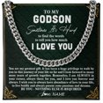 Personalized To My Godson Necklace Cuban From Godmother Uncle Aunt You ...