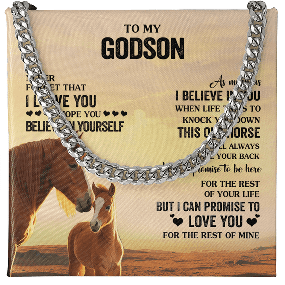 Personalized To My Godson Necklace From Godmother Uncle This Old Horse ...