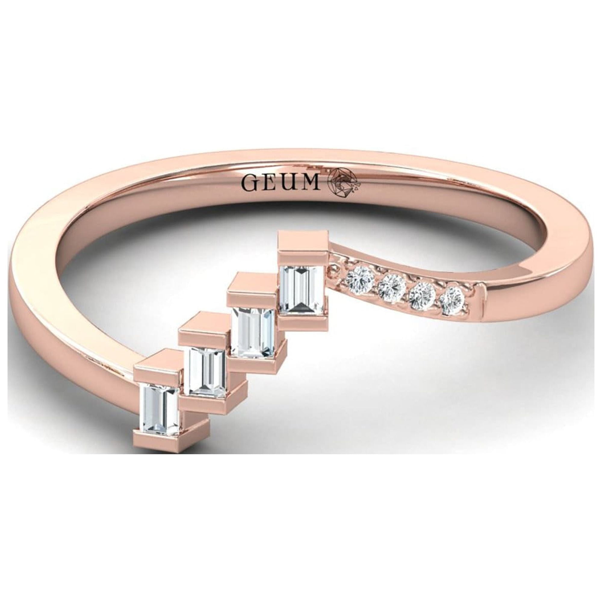 Personalized Gold Ring, 10k Yellow White Square Design Ring ...