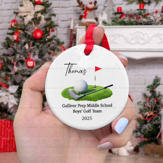 Personalized Golf 2D Flat Ornament 2025 Golf Club Christmas Decor ...