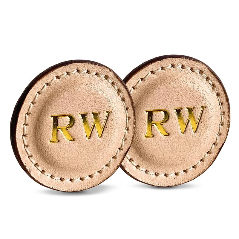 Personalized Golf Ball Markers (Natural, Set of 2) - Golf Gifts for Men ...