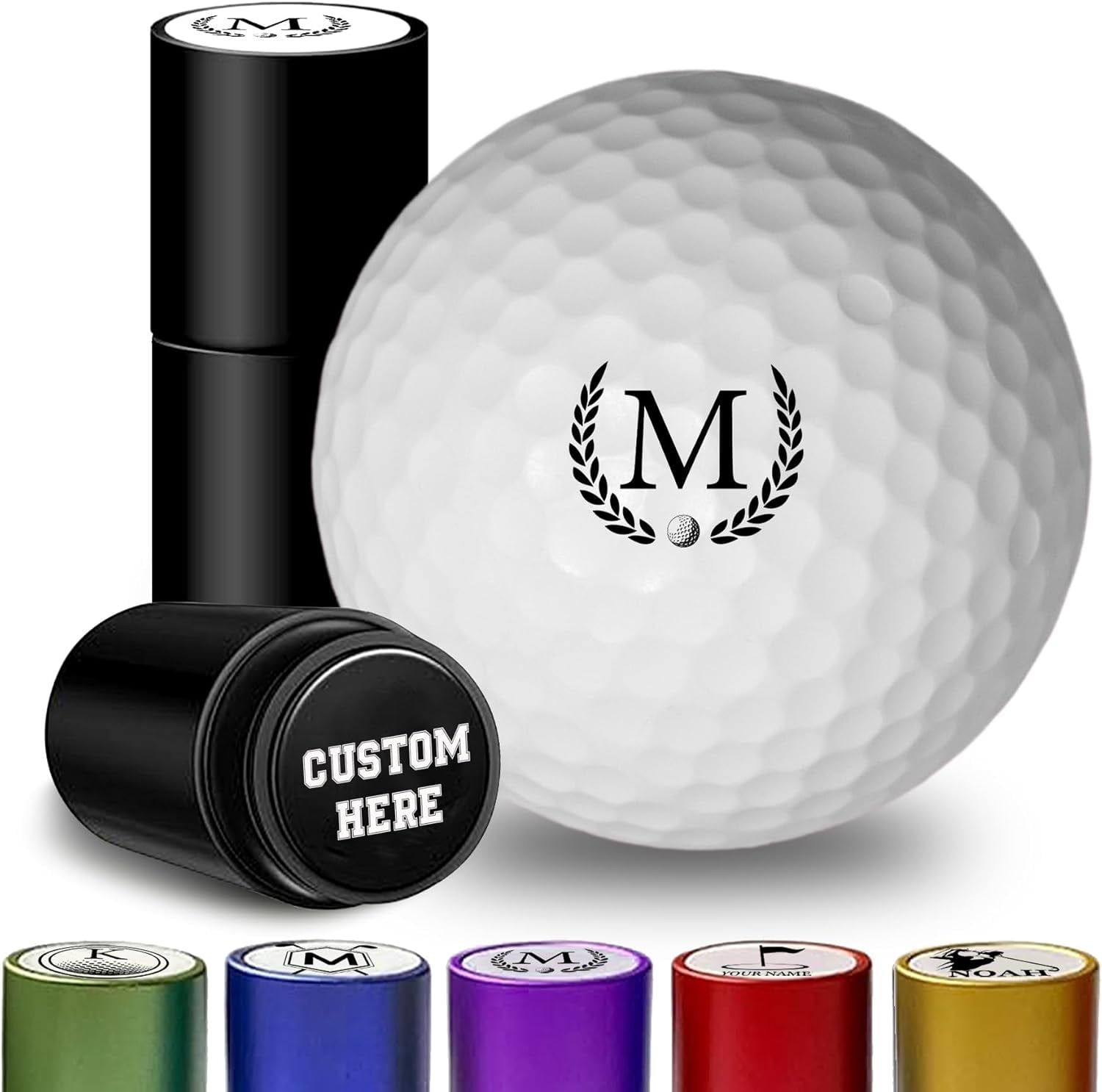 Personalized Golf Ball Stamp Custom Self-Ink Golf Ball Stamper Monogram ...