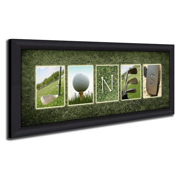 Personalized Golf Framed Canvas Wall Art, Live Preview, Choose Each ...