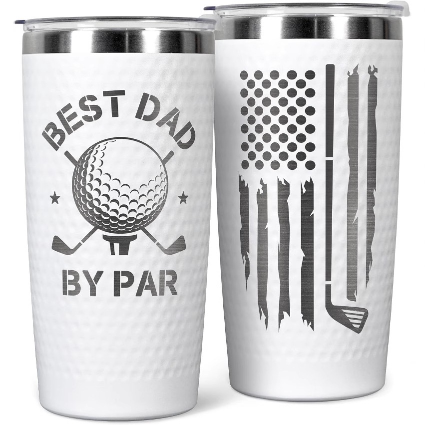 Personalized Golf Tumbler Custom 20oz Dimpled Stainless Steel Travel ...