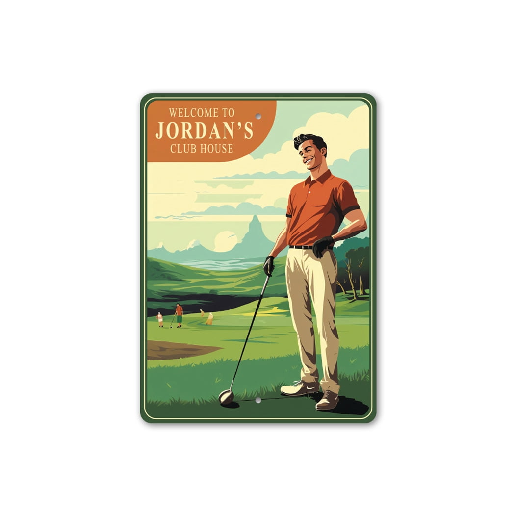 Personalized Golfers Club House Welcome Aluminum Metal Decor Sign ...