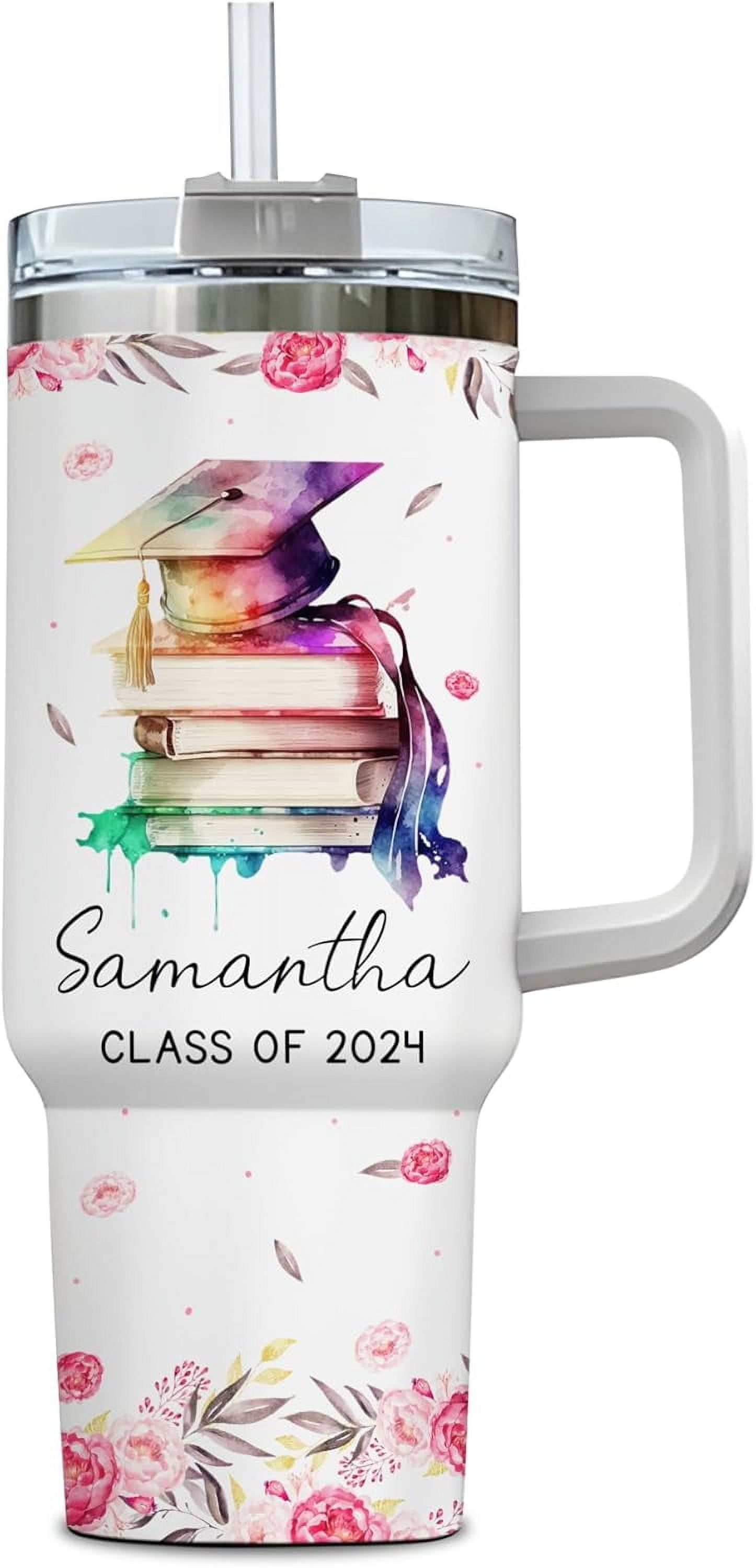 Personalized Graduation 2025 Tumbler 40oz with Handle and Straw - Class ...