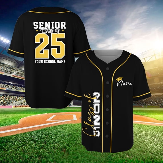 Personalized Graduation Baseball Jersey, Class Of 2025 Shirt, Custom ...