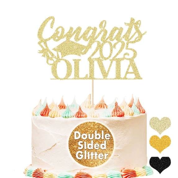 Personalized Graduation Cake Topper, Custom Congrats Graduation Hat ...