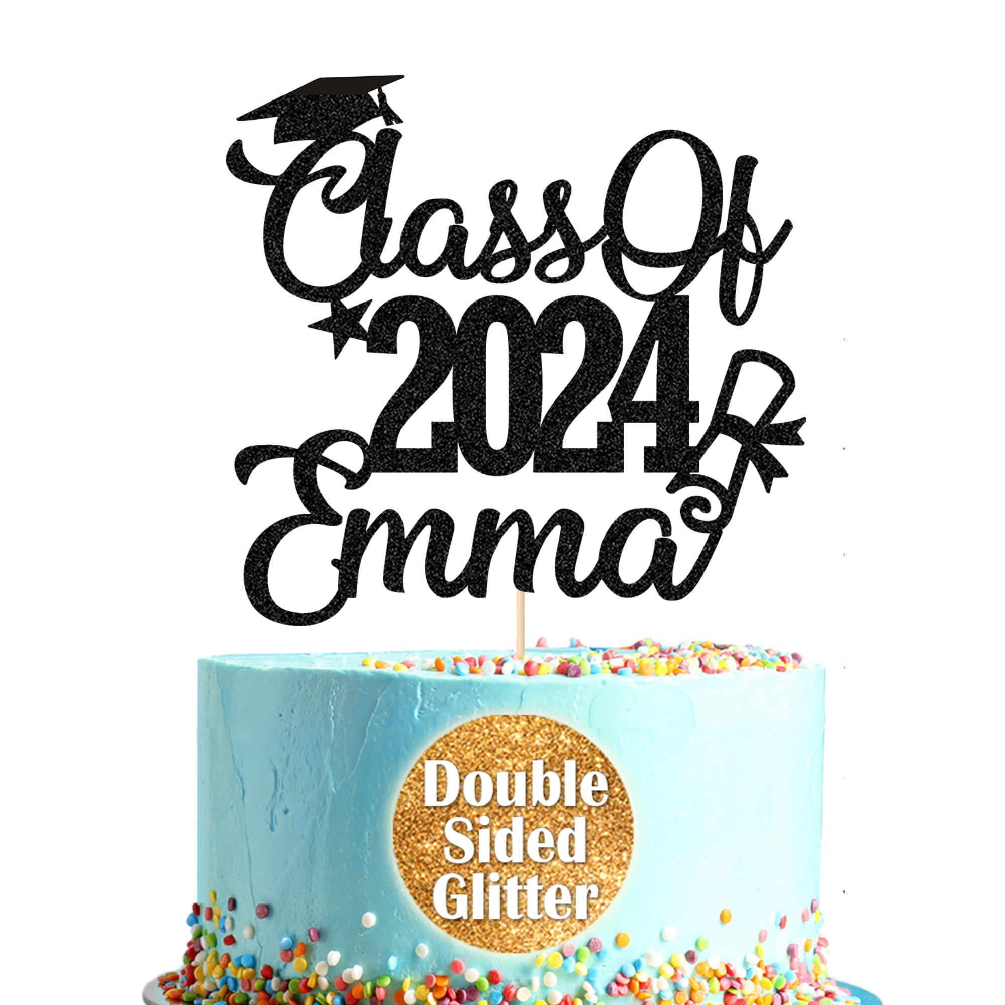 Personalized Graduation Cake Topper, Custom Congrats Graduation Hat ...
