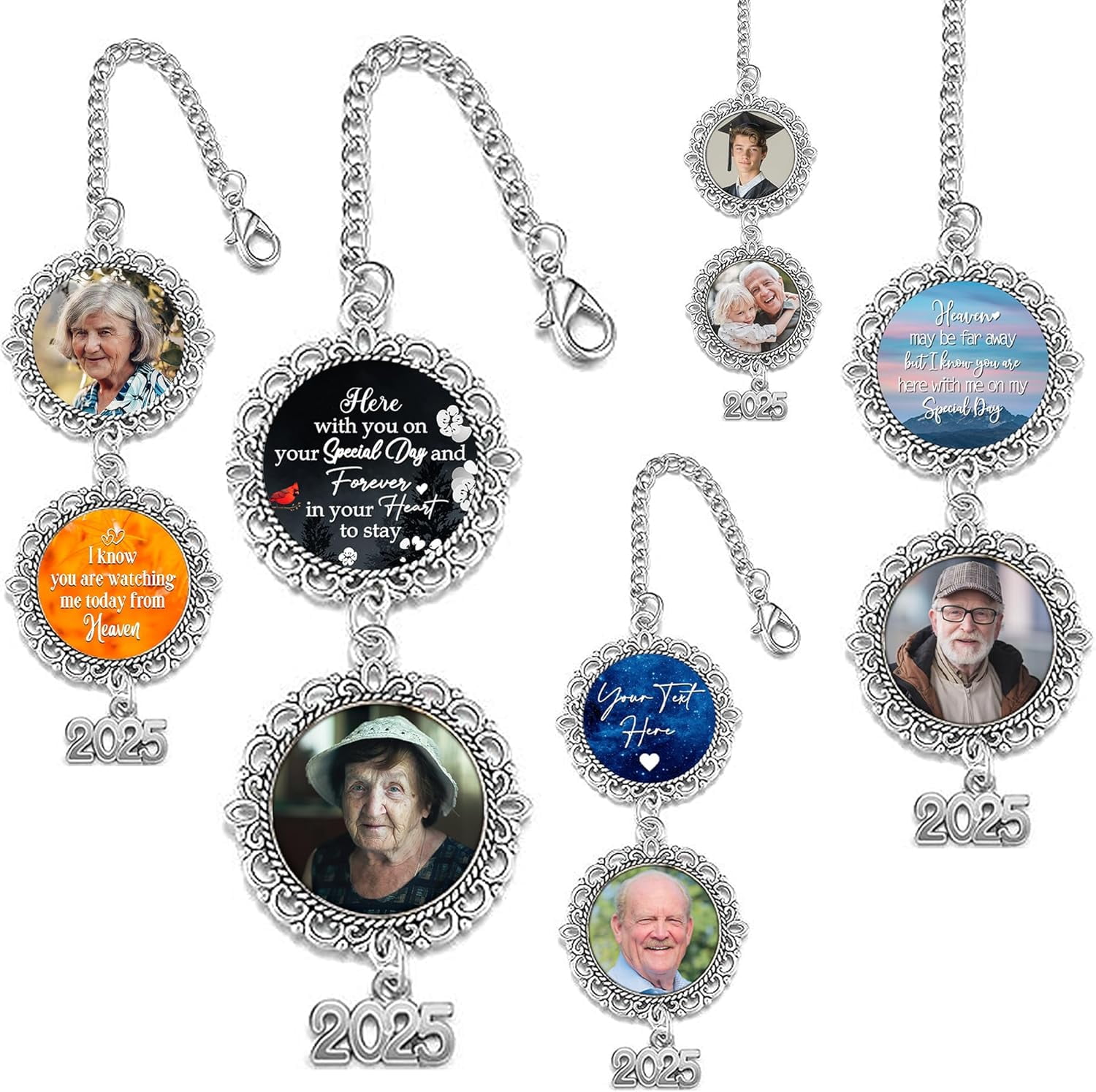 Personalized Graduation Cap Tassel Class of 2025 Memorial Photo Pendant ...