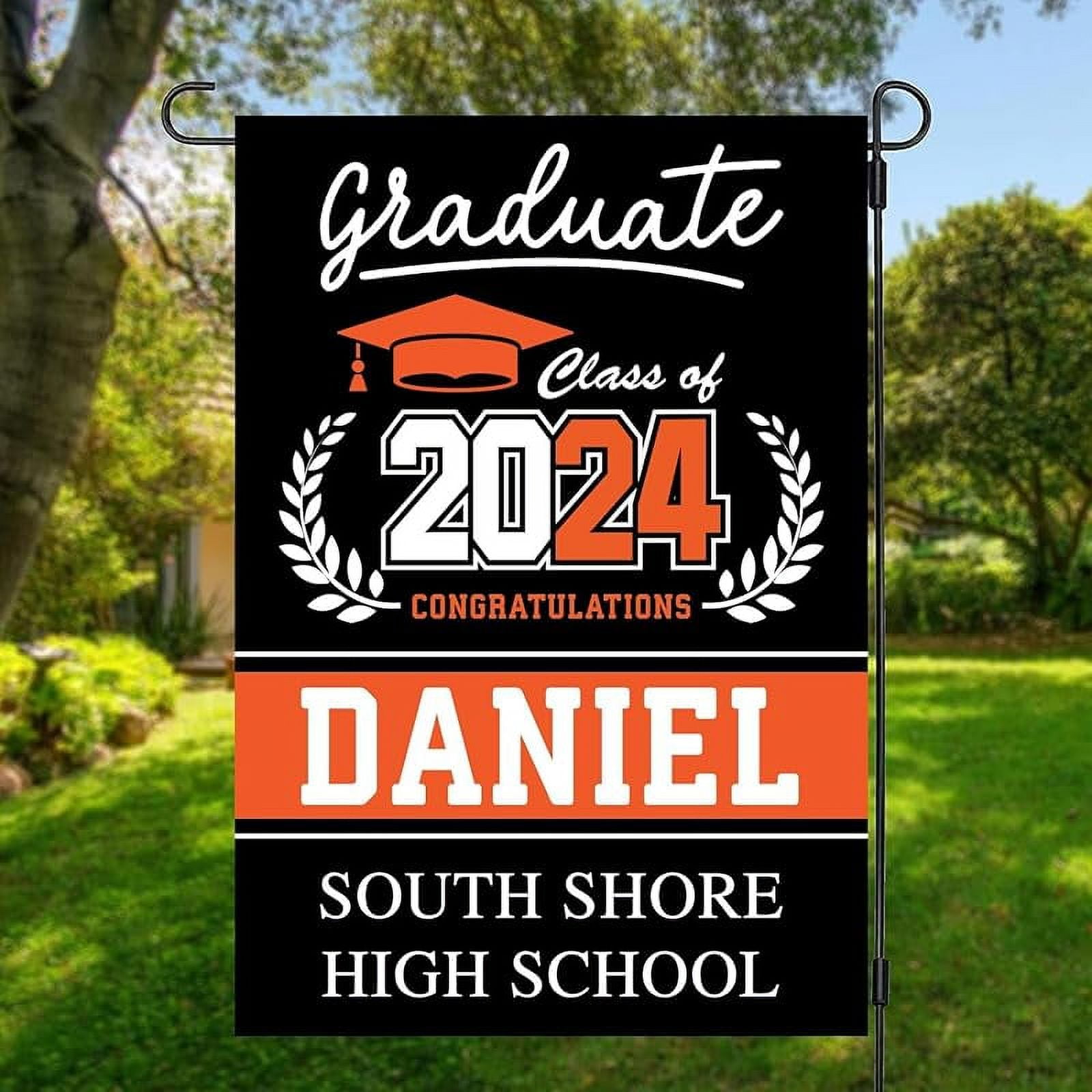 Personalized Graduation Flag 2024, Class Of 2024 Garden Flag, Grad Flag ...