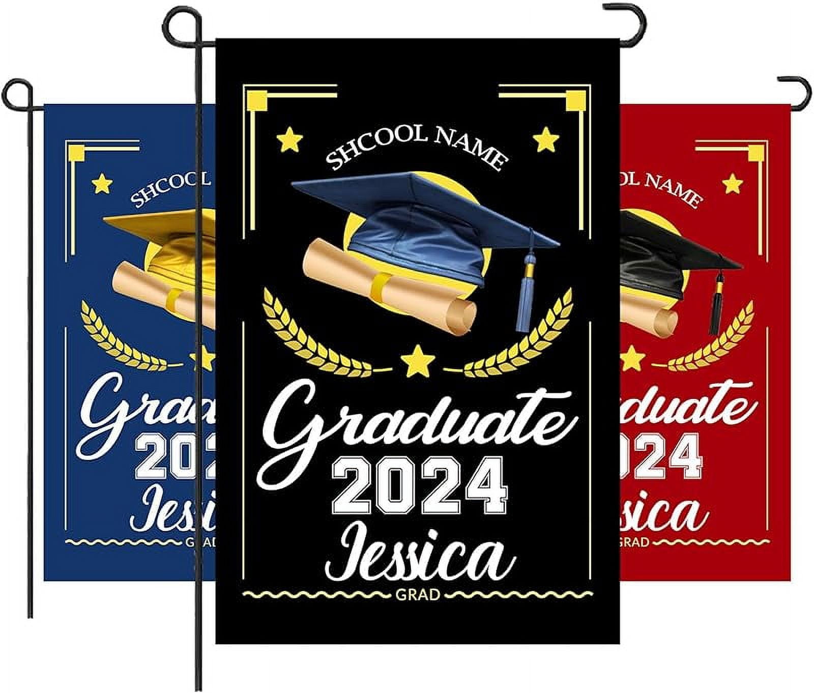 Personalized Graduation Flag with Name Bachelor's cap Class Of 2024 for ...