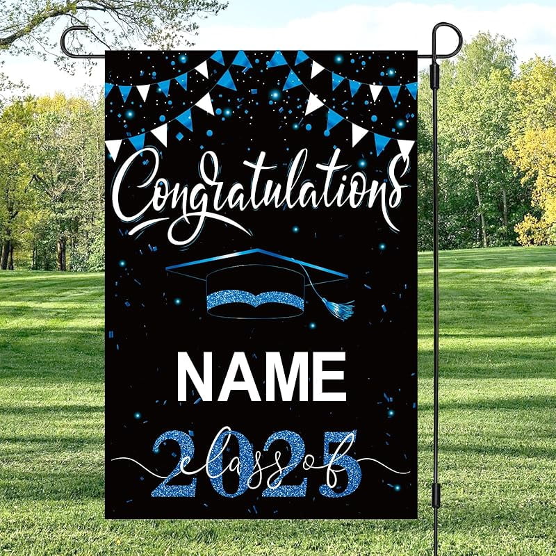 Personalized Graduation Flags 2025 Double-sided Graduation Garden ...