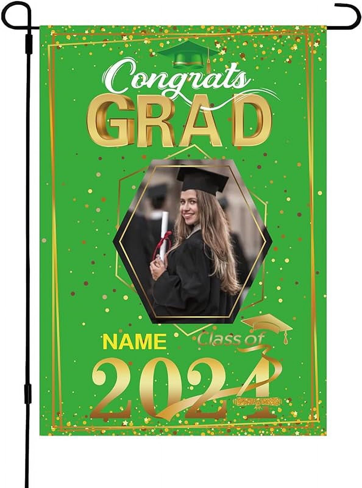 Personalized Graduation Garden Flag 2024 Congratulation Grad Yard Sign ...