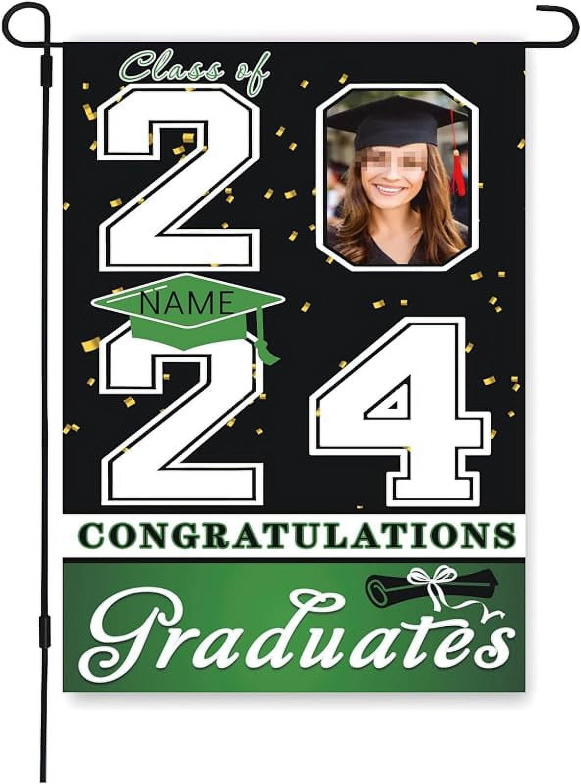 Personalized Graduation Garden Flag 2024 Congratulation Grad Yard Sign ...