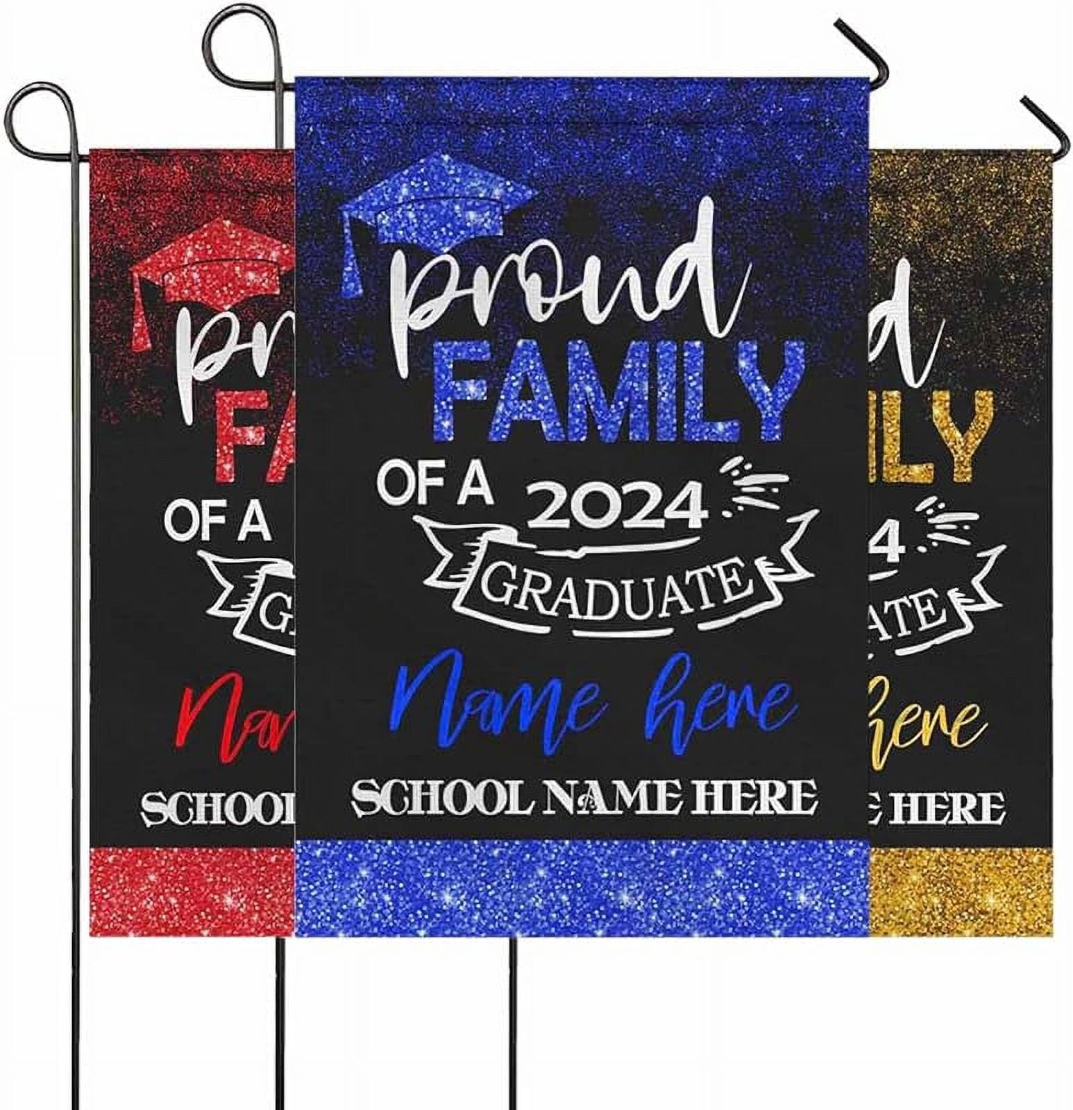 Personalized Graduation Garden Flag 2024 Graduate Flag for Outdoor Yard ...