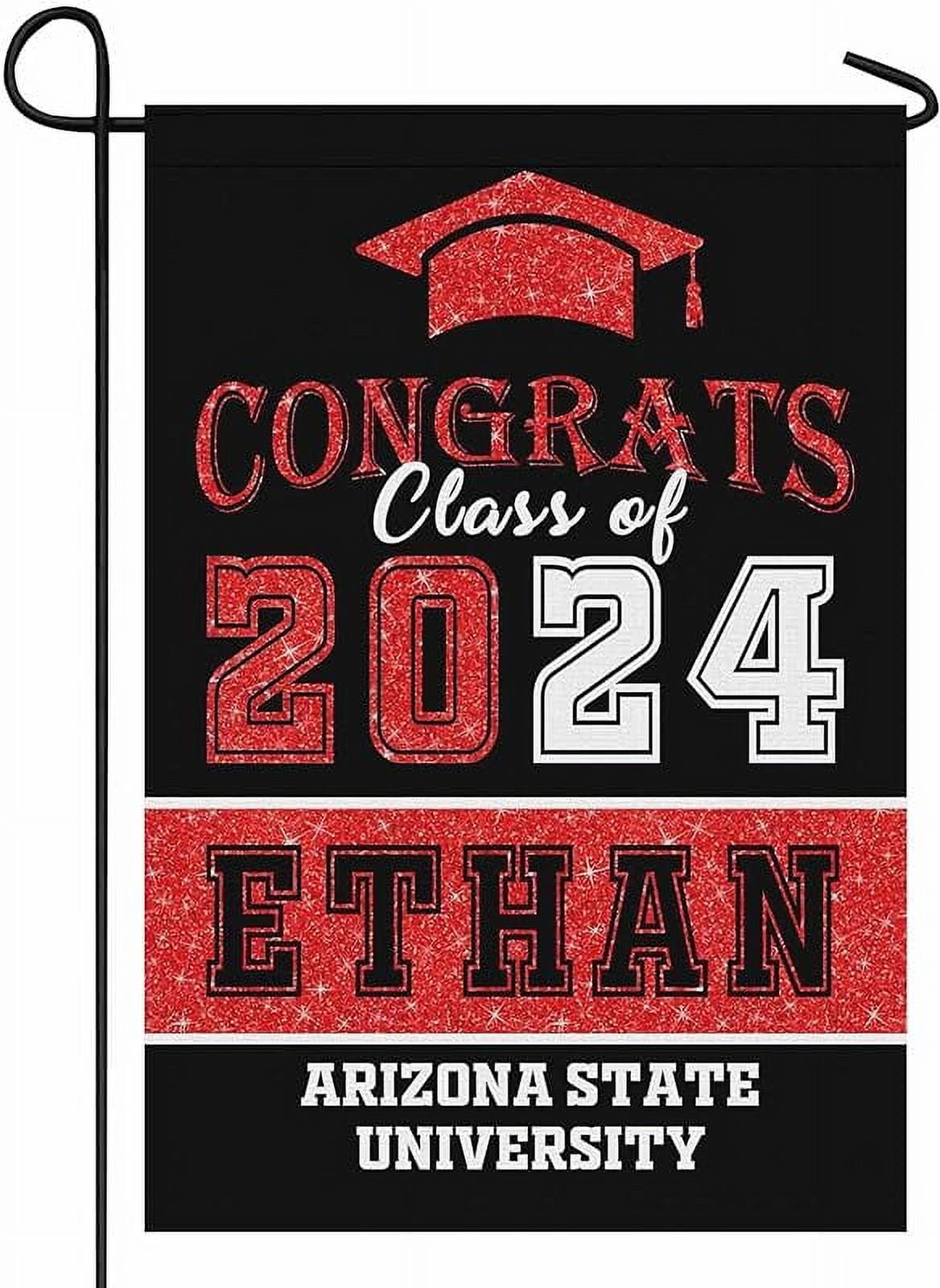 Personalized Graduation Garden Flag Custom Congrats Class of 2024 ...