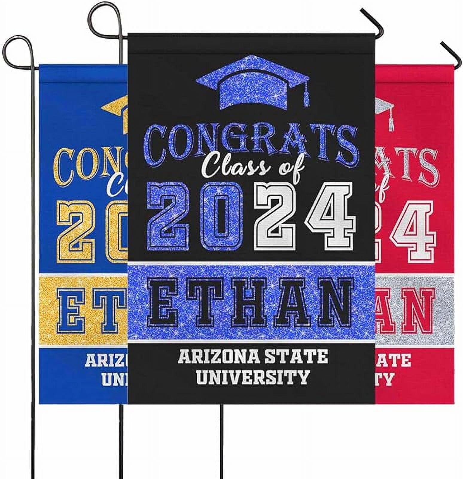 Personalized Graduation Garden Flag Custom Congrats Class of 2024 ...