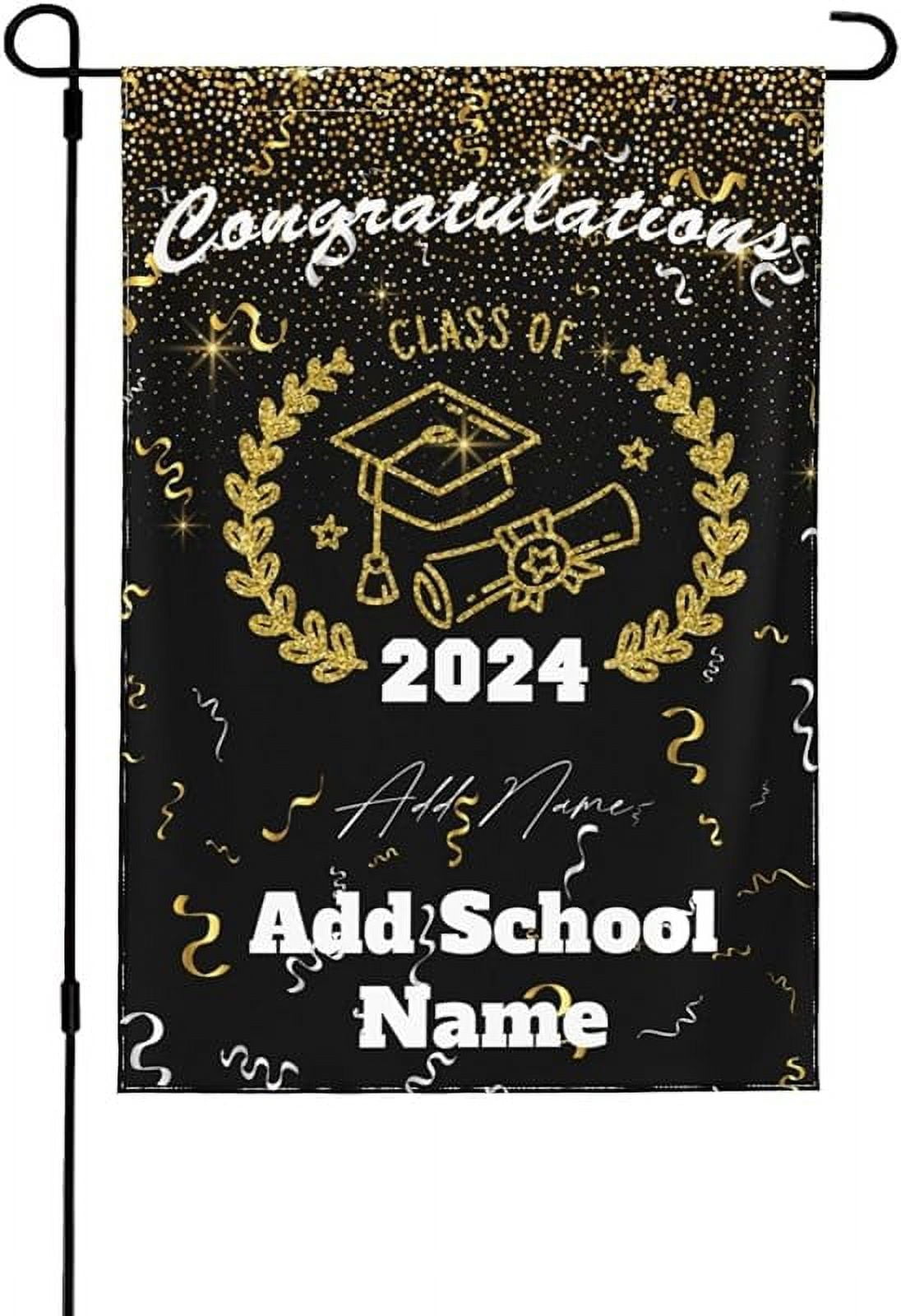 Personalized Graduation Garden Flag,Graduation Decorations Class Of ...